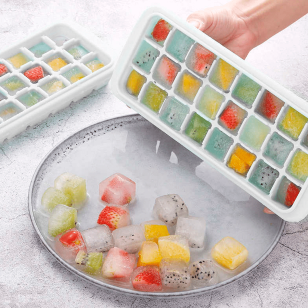 Bandeja de Cubitos de Hielo con Base de Silicona | INSPIRA IN HOME