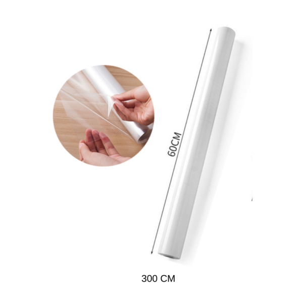 Papel Transparente Adherente Impermeable 60cm x 3m | INSPIRA IN HOME