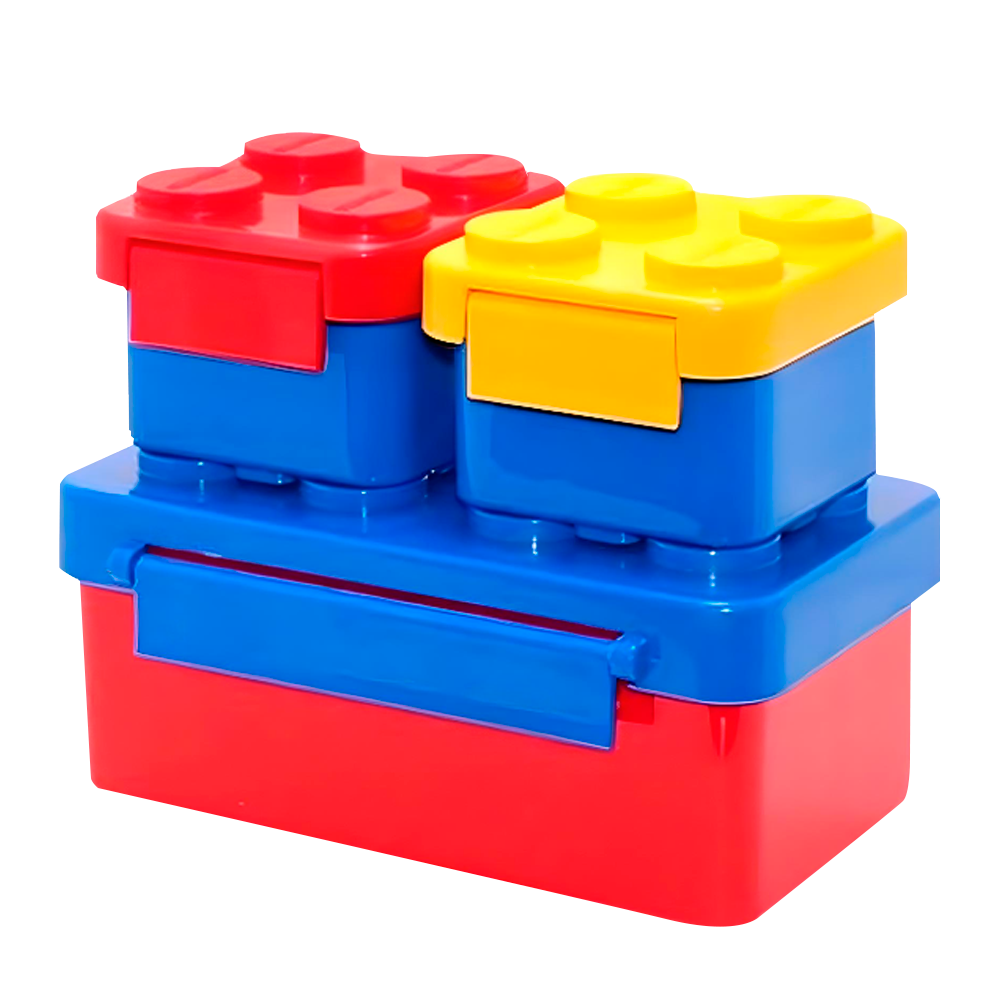 Set de 3 Contenedores de Plástico Bloques Lego más Tomatodo | INSPIRA ...